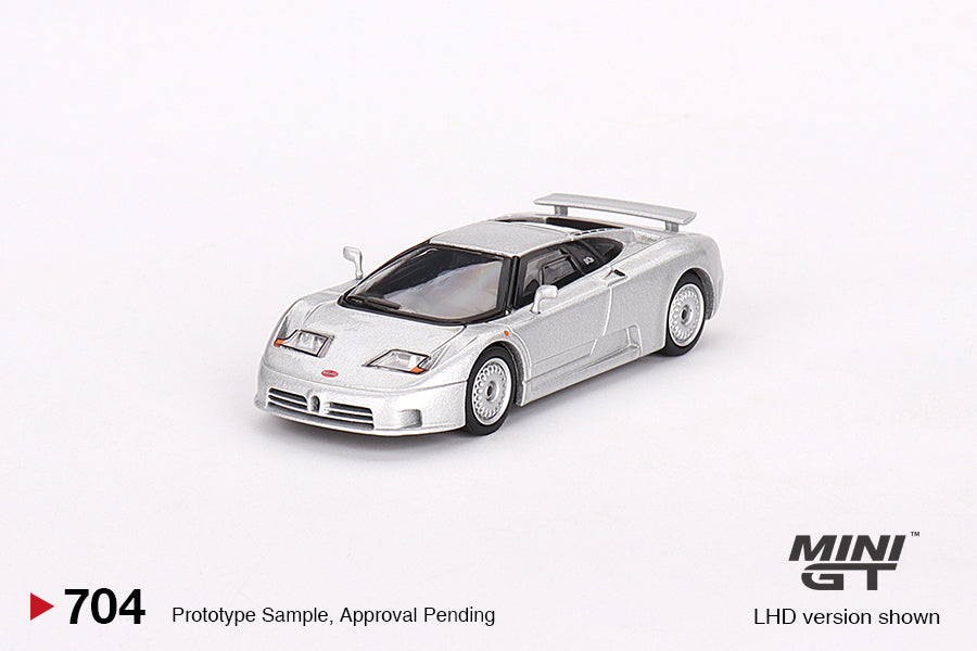 *Pre-Order* Mini GT No.704 Bugatti EB110 GT Grigio Chiaro – Mini Toy Sensei