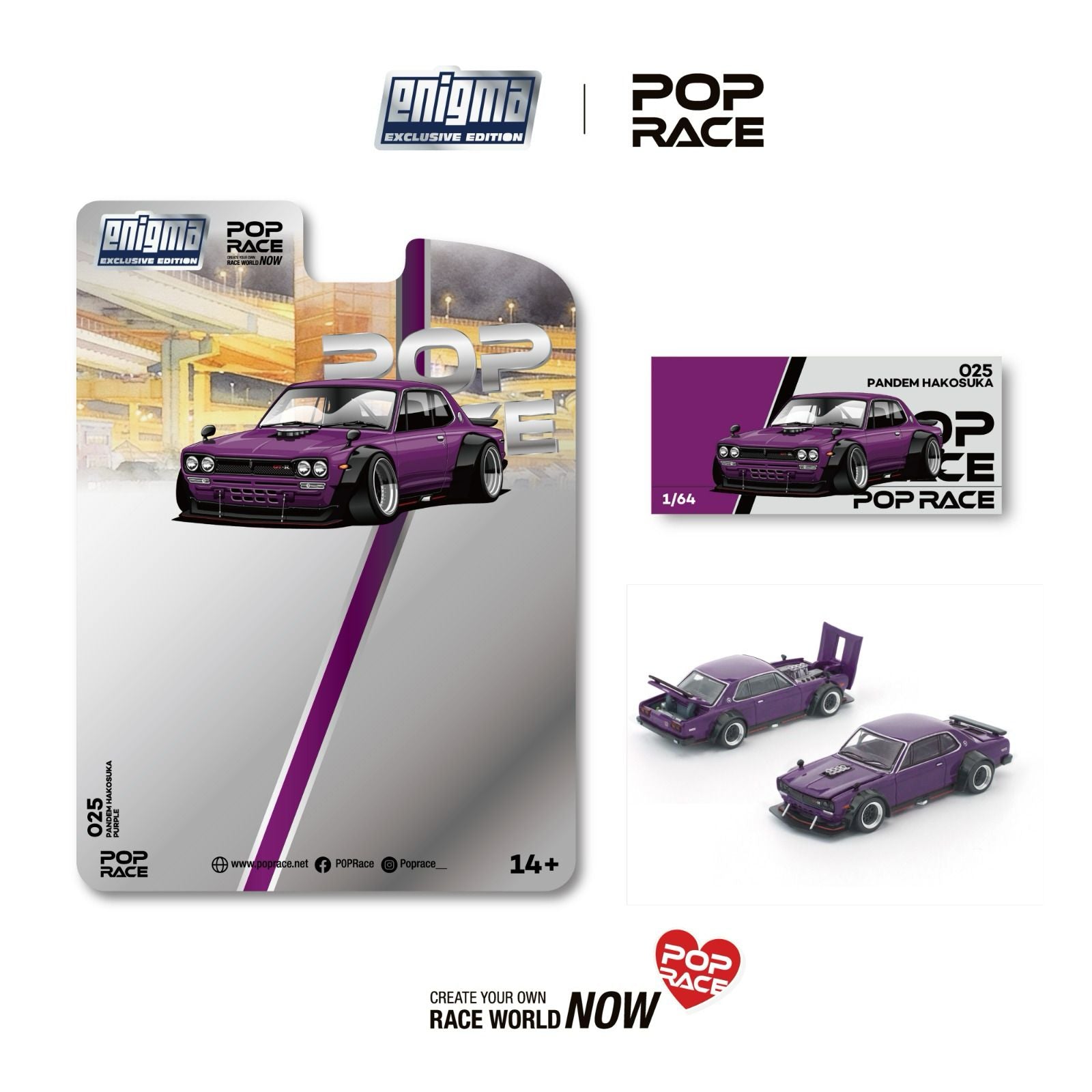 *Pre-Order* Pop Race PRE025 Pandem Hakosuka Purple – Mini Toy Sensei